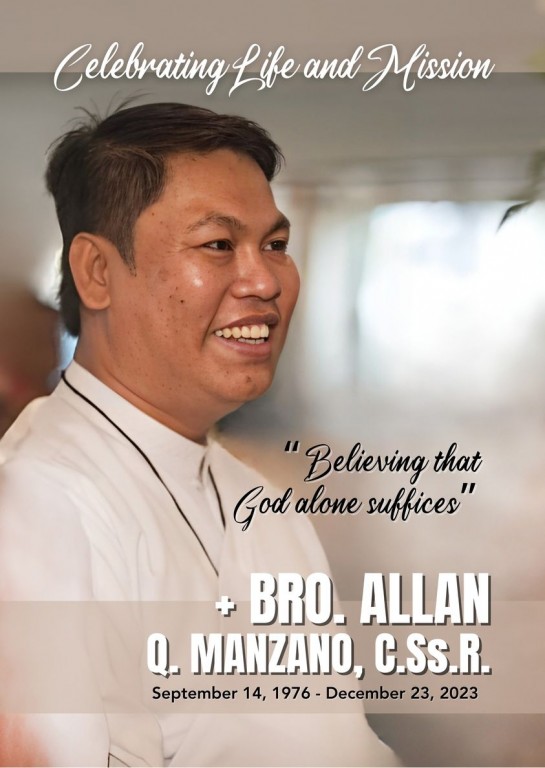 Thầy Allan Q. Manzano, C.Ss.R., thuộc Phụ Tỉnh Dòng Chúa Chúa Thế ...